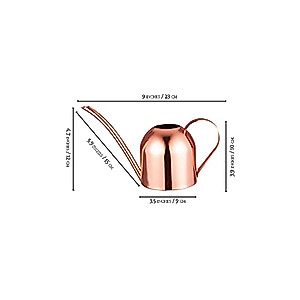 ALIVE CENTRAL Small Watering Can for Indoor Plants - Mini Watering Can - Rose Gold