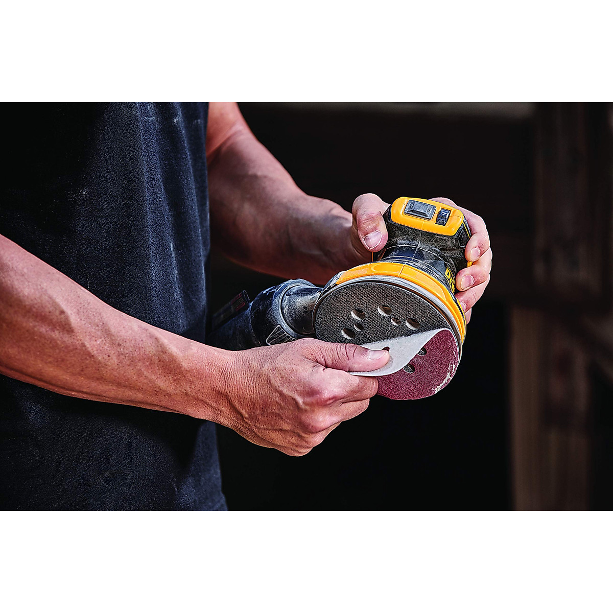 DEWALT 20V MAX Orbital Sander, Tool Only (DCW210B), Yellow