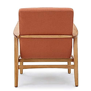 Christopher Knight Home Brayden Fabric Club Chair, Orange 28.25D x 25.25W x 31.25H in