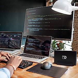 Fantom Drives FD 18TB 7200RPM External Hard Drive - GFORCE Pro - USB 3.2 Gen 1 5Gb/s + eSATA - Read/Write Speeds up to 250MB/s - Black (GFP18000EU3) (Renewed)