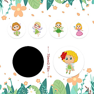 10pcs Potty Training Stickers, Reusable Fun Potty Training Toilet Seat Magic Stickers Color Changing for Toddlers Baby Girls Potty Targets Stickers with 5 Different Elf Princess Patterns