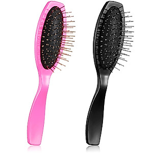 Gandeer 2 Pcs Wig Hair Brush Set - Stainless Steel Wire Brush for Synthetic Wigs, Hair Extensions for Women and Girls
