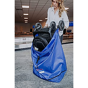 Extra Large- Super Duty Stroller Cover-Extends from 40-50” Tall With Oversized Catabiner-Created for EVENFLO WONDERFOLD, DOONA, JEEP, BOB, VEER, THULE, UPPABABY & more. Protects Wagons, Double, Single Joggers & Strollers for Airplane Travel.