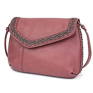 Braided Boho Crossbody -Slim Cat - Berry