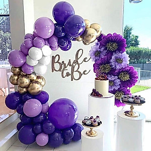 zorpia 36 Inch Giant Latex Balloons,10 Pack Purple Round Balloons for Birthdays Weddings Receptions Festival Party Decoration(Purple)