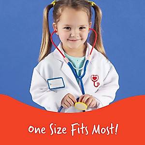 Learning Resources Doctor Play Set - 3 Pieces, Ages 3+ Doctor Kit for Kids, Pretend Play, Doctor Dress Up for Kids, Doctor Costume for Kids, Preschool Learning Games