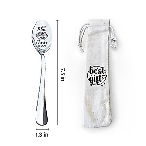 Mac and Cheese Spoon Engraved Stainless Steel Spoon - Funny Spoon Gifts for Women, Men, and Kid Great Birthday, Valentine's, and Christmas Gift