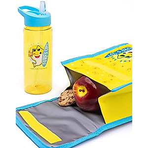 Baby Shark Backpack Set Toddlers Nursery Bag 4 Piece Lunch Box Water Bottle Pencil Case