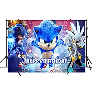 7x5ft Hedgehog Backdrop Background for Photography Boy Birthday Party Decoration Supplies