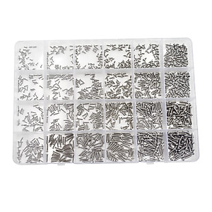 HVAZI 24 Kinds M1 M1.2 M1.4 M1.5 M1.7 M2 304 Stainless Steel Phillips Pan Head Small Self Tapping Screws Assortment Kit