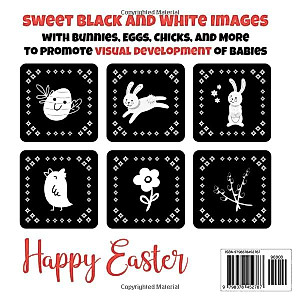 My First High Contrast Baby Easter Book For Newborns | Easter Basket Stuffers: Sweet Black and White Images with Bunnies, Eggs, Chicks, and More To ... Visual Senses | Easter Gifts For Kids