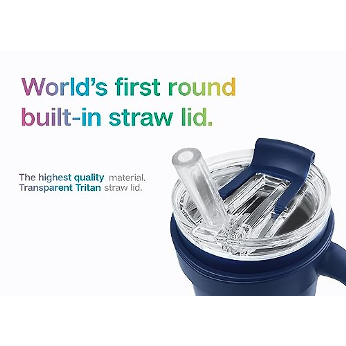 Four Leaf TrustyMate – 100% Leak Proof 40 Oz Tumbler with Handle and Built-In Straw Lid – Insulated Leak Proof Stainless Steel Tumbler