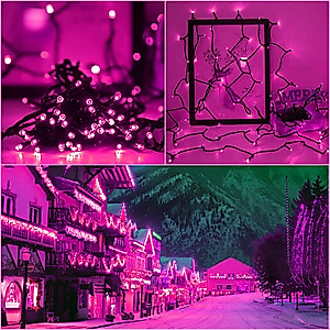 Solar String Lights AcaJoe Christmas Fairy Lights 1 Pack 33 Ft 100 LED 8 Modes Twinkle Lighting Outdoor Waterproof Solar Powered Tree Lights for Halloween Party Garden Decor