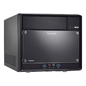 Shuttle XPC Cube SH510R4 Mini Barebone PC Intel H510 Supports 125W 11th/10th Gen Rocket Lake/Comet Lake CPU No RAM No HDD/SSD No CPU No OS 300W80 Plus Bronze Flex PSU,Black