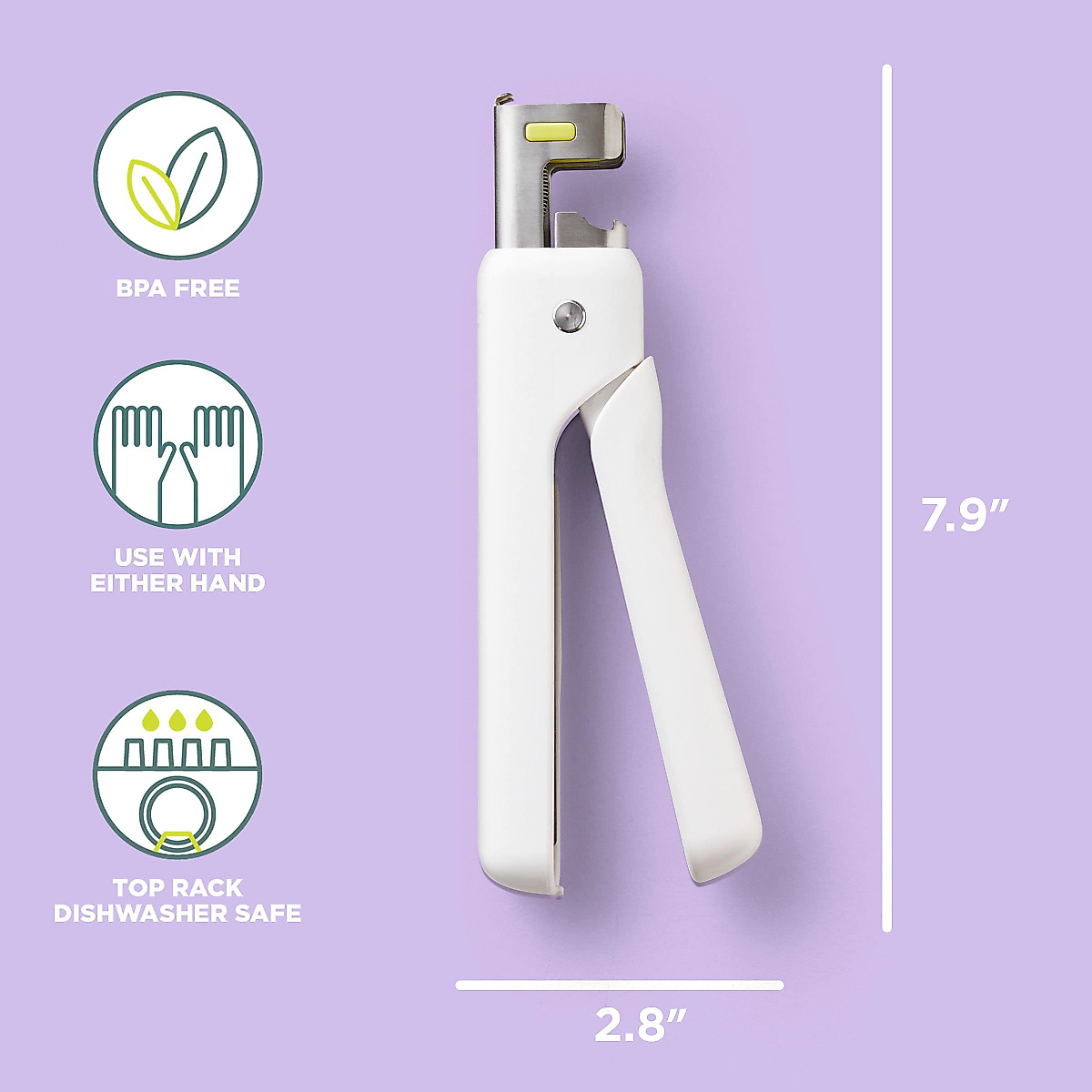 Chef'n Multi-Size jar Opener, Ambidextrous, Baking White