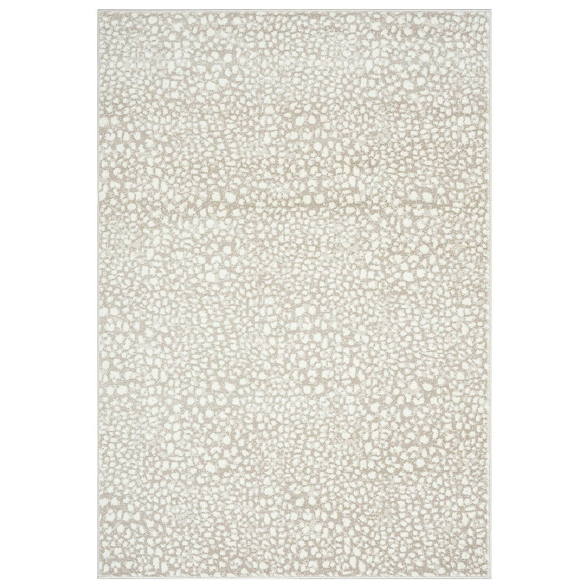 Abani Beige Cheetah Print Area Rug Rugs, Arto Collection - Contemporary Durable Accent Rug (2'x3')