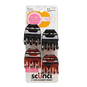 Scunci No Slip Chunky Jaw Clips, Size 4pk