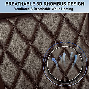 NOBLEMOOD Heated Massage Office Chair - Ergonomic Office Chair with Foot Rest and Lumbar Support, High Back Excutive Office Chair with Heating and Massaging for Adults (Brown)