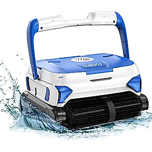 Rock&Rocker Robotic Pool Cleaner, Powerful Automatic Robotic Pool Vacuum with 2 Motors, 2 Larger Filter Basket & 50FT Swivel Floated Cord, for Above/In-ground Swimming Pool Cleaning, Blue (RR2021)