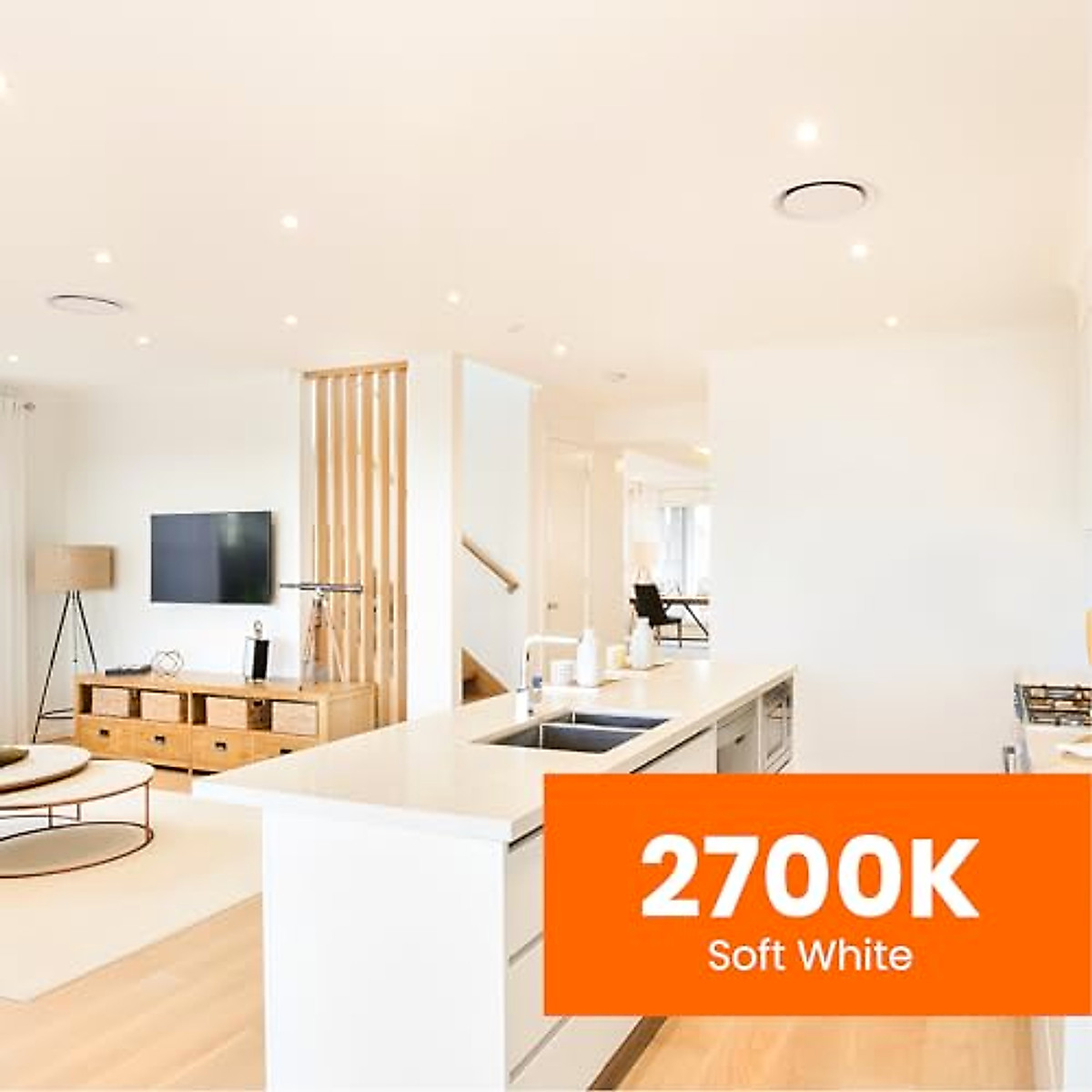 Feit Electric BR30 LED Light Bulbs, 65W Equivalent, Non Dimmable, 10 Year Life, 650 Lumens, 2700K Soft White, E26 Base Recessed Can Light Bulbs, Flood Light Bulbs, Damp Rated, 3 Pack, BR30/10KLED/3