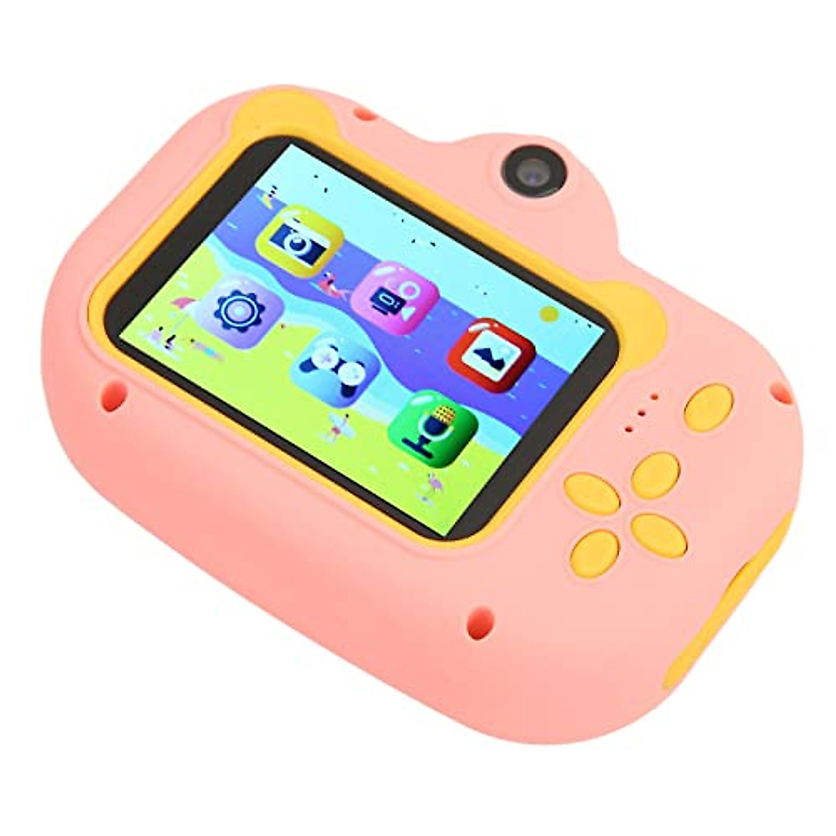 1080P 2inch Kids Camera Cute Cartoon Design HD Digital Children Selfie Camera for Birthday (Pink)