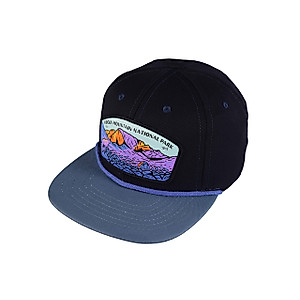 Sendero Provisions Co. Outdoor Adjustable Snapback Rope Hat with Rocky Mountain National Park Woven Patch (Navy/Slate)