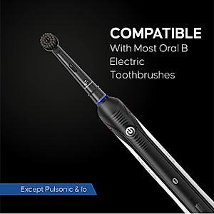 Oral Solutions Electric Toothbrush Replacement Heads - 6-Pack Charcoal Toothbrush Heads Compatible with Most Oral B Toothbrushes - Charcoal Brush for More Effective Teeth Whitening and Plaque Removal