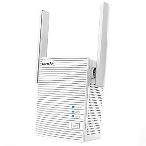 Tenda AC1200 WiFi Range Extender Gigabit WiFi Repeater with 100 Mbps LAN Port, Dual Banda 2.4GHz 300Mbps+5GHz 867Mbps, Hide SSID, WPS Function, Encryption Mode (A18)