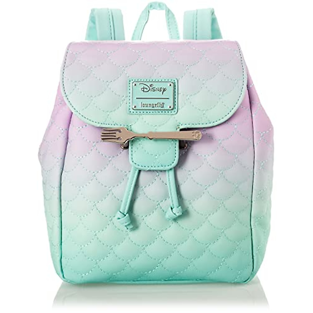 Loungefly Disney Little Mermaid Ombre Scales Womens Double Strap Shoulder Bag Purse