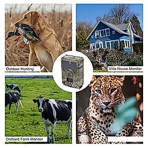 Kadimendium Trail Camera, Hunting Camera 3MP Color CMOS 0.8s Fast Shooting Professional for Orchard Farm