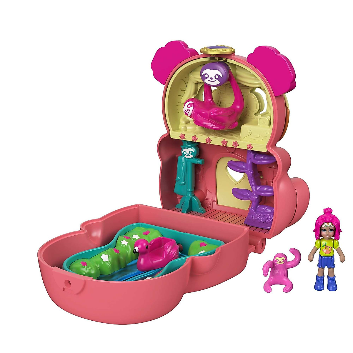 Polly Pocket Flip and Find Sloth Compact