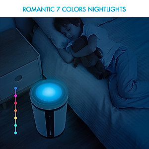 Dehumidifiers for Home Room Up to 700 sq ft, SEAVON 85oz Larger Water Tank Quiet Portable Dehumidifier for Basement Bathroom Bedroom Closet RV, Equipped with Sleep Mode Auto off 7 Colors Light