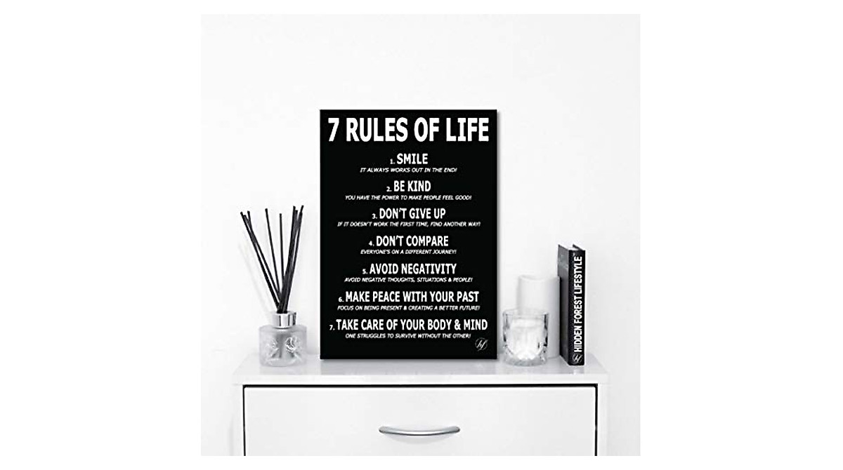 7 Rules of Life Motivational Poster – Inspire Growth & Success