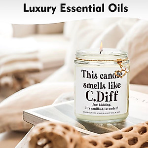 Smell Like C. Diff Candle - Nurse Gifts Nurse Candle Gifts, Funny Nurse Gifts Nurse Practitioner Gifts, Rn Gifts for Nurses Scented Candle Nursing Gifts for New Nurses Funny Gifts for Nurses Women