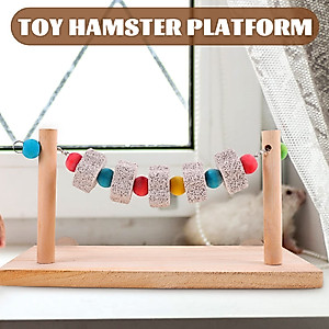 Ipetboom Chew Toys Chinchilla Toys Tabletop Parrot Stand Cage Parrot Toy Parrot Accessories Parrot Perch Stands Bird Toy Cage Bird Perch Bird Training Perch Parrot Swing Toy Cage Bird Stand