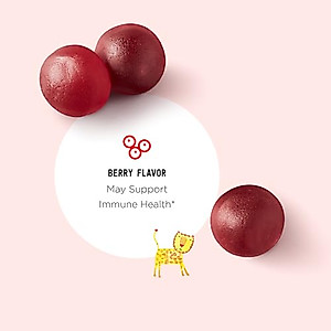 Amazon Brand - Mama Bear Vegan Probiotic, Berry, 60 Gummies, 1 Billion CFU per Gummy