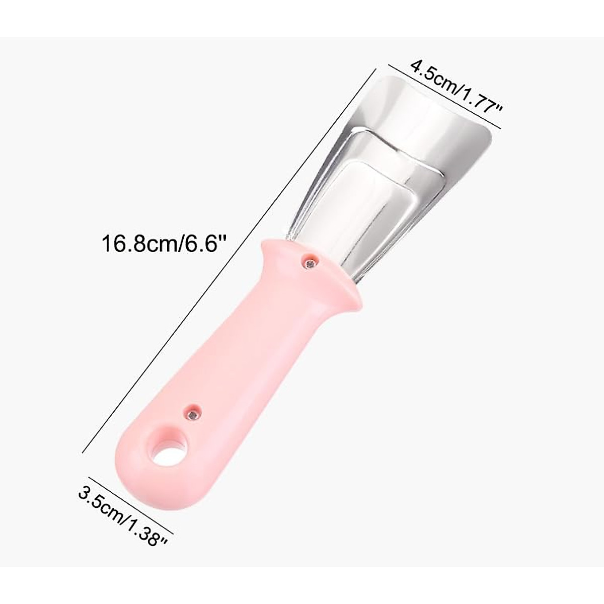 AKOAK Refrigerator Deicer, Freezer Cleaning Spatula Stainless Steel Defrost Spatula, Deicing Cleaning Gadget - Effectively Extend Refrigerator Life, Pack of 1 (Pink)
