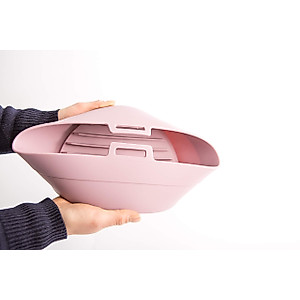 100% Platinum Silicone Pot for Air Fryer and Microwave (Pink, X-Large (Diameter 8.7 in))