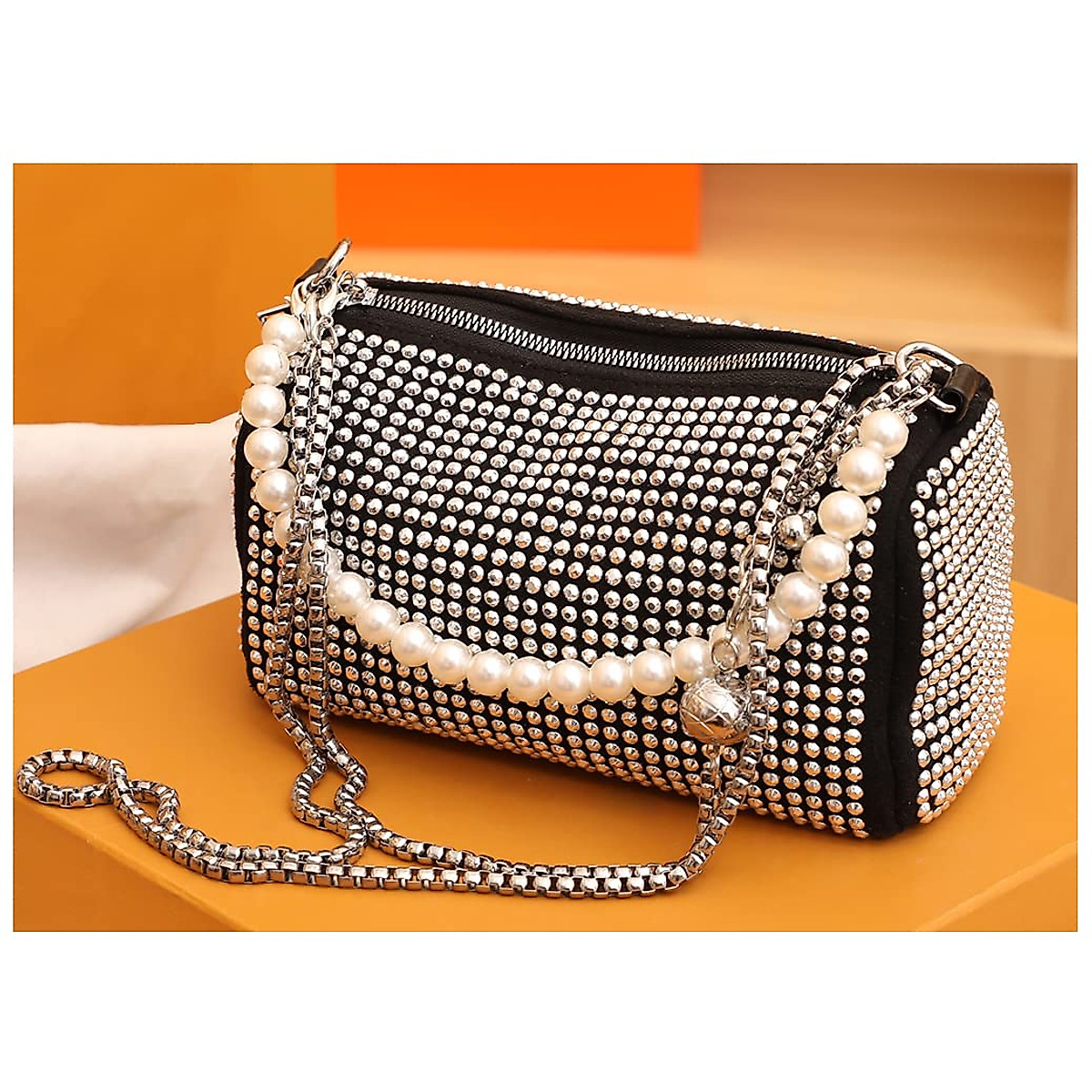 YP Crossbody Bags for Women Small Handbags Ladies Satchel Purse with Wide Strap (F-Black2)