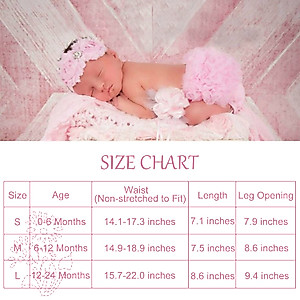DOOVID Baby Bloomers Diaper Covers for Girls Ruffle Bloomers for Infant Girls Newborn Shorts Underwear Pink 0-6 Months