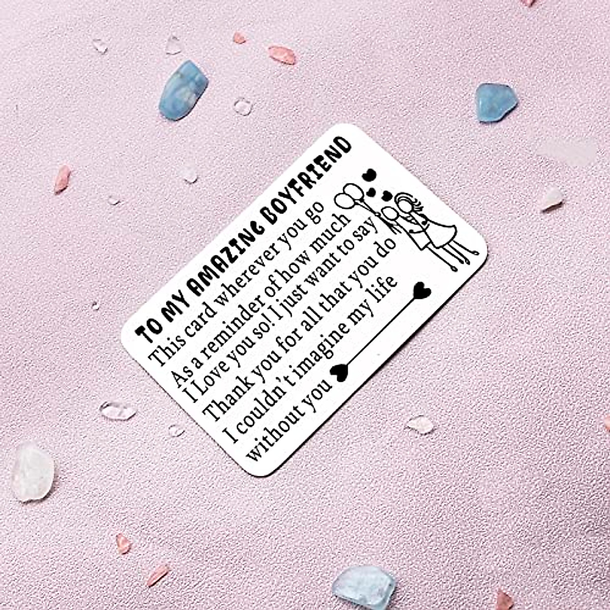 Iweca Valentine's Day for Men Women Adults Stockings Stuffer Teen Girls Boys Teenage Stockings Stuffer Husband Wallet Card Gift from Wife Christmas Gift for Men Women