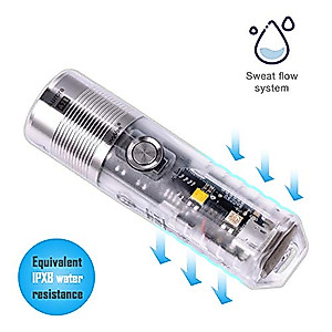 RovyVon A28 LED Flashlight with Red and White Side Light,1000 Lm Rechargeable,Water Resistant,EDC Pocket Flashlight,Ideal Gift for Camping,Daily Use,Holiday,Xmas