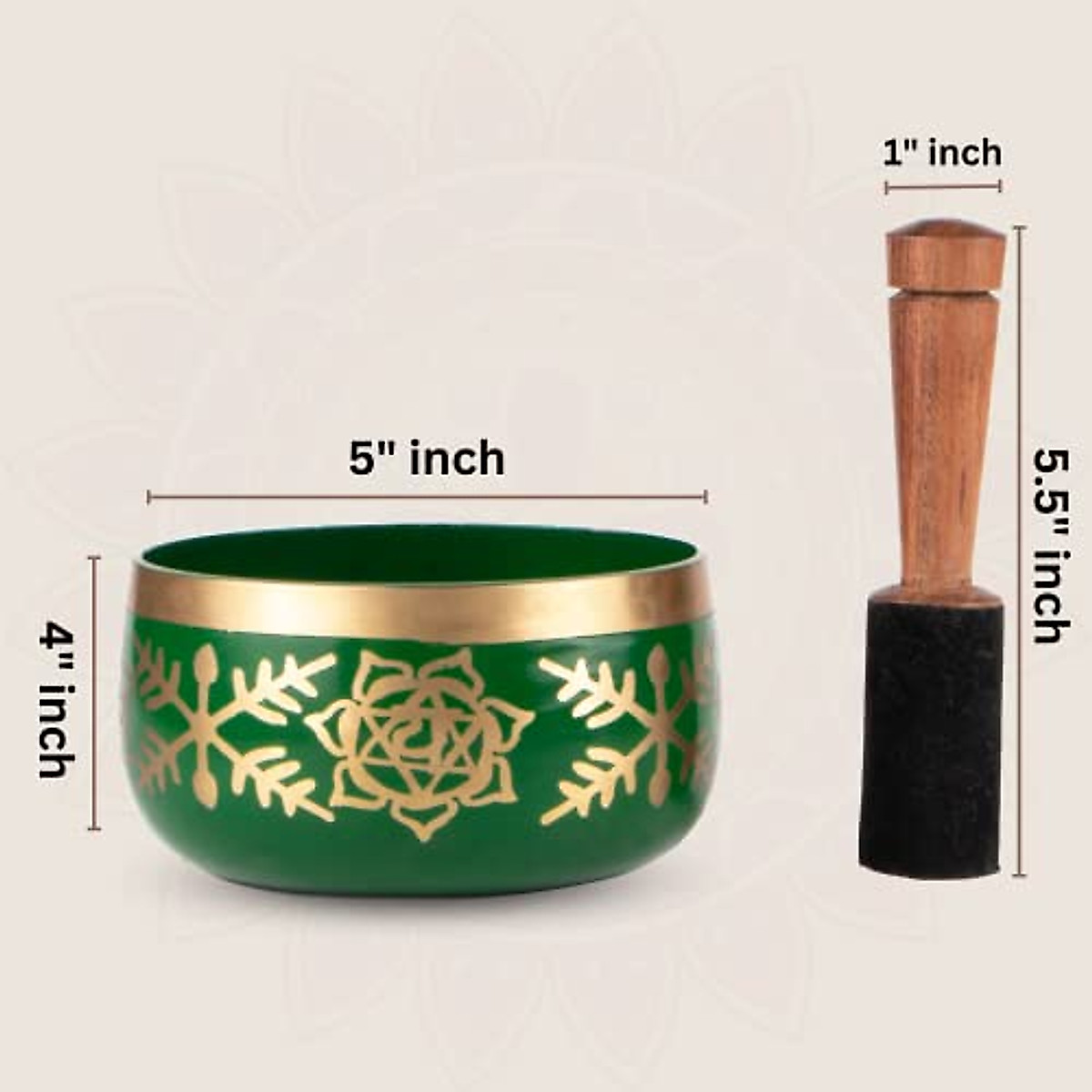 SINGING BOWL (GREEN, 5 IN)