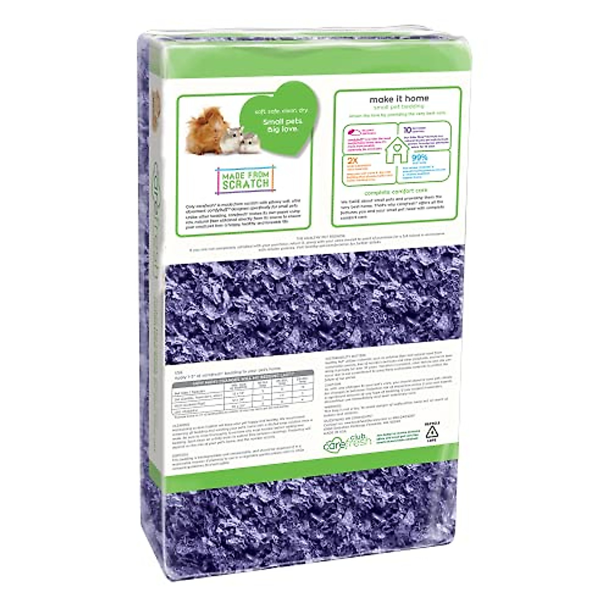 carefresh 99% Dust-Free Purple Natural Paper Small Pet Bedding with Odor Control, 23 L