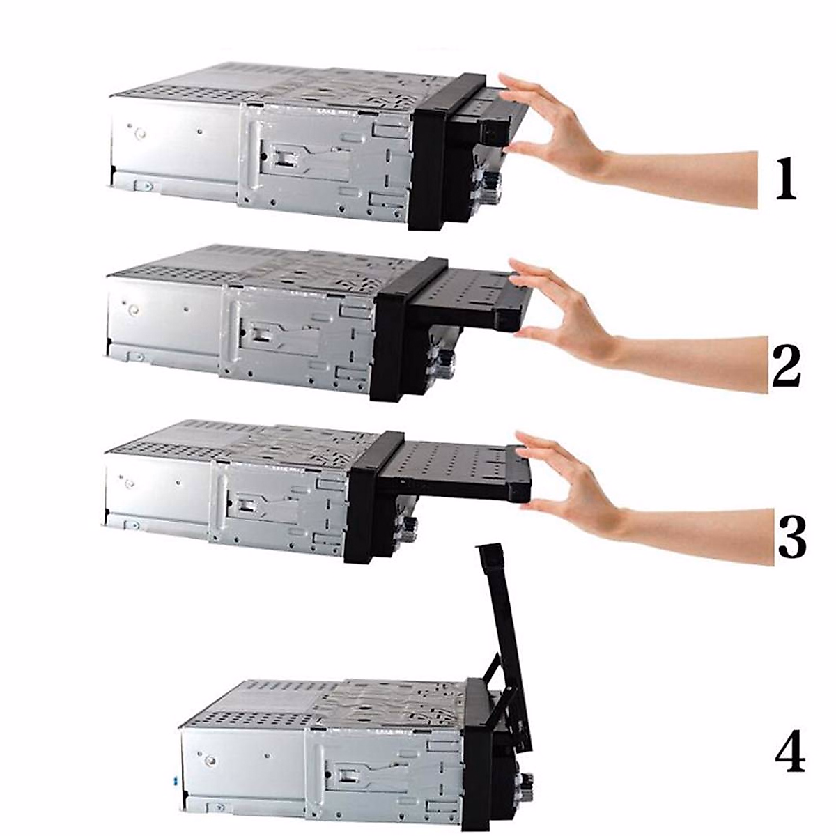 Car Stereo in Dash Single DIN 7 Inch HD Flip Out Touch Screen Radio GPS Head Unit Support Bluetooth Hands-Free GPS Navigation Mirror Link FM USB SD MP5 with Backup Camera Built-in Microphone UNITOPSCI