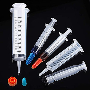 OLYCRAFT 140pcs Syringe Tip Caps Luer Lock Tip Plastic Stopper Syringe Barrel Tip Caps Lock Screw Type Industrial Syringe Tip No Needle Tip Cap for Feeding Tubes 7 Colors
