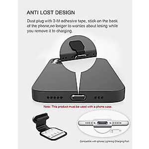 Gavemi iPhone Dust Plug Speaker Cover Kit for Phone Charging Port Protective Cover, Compatible with iPhone (Black)