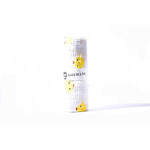 Muslin Baby Swaddle 3-Pack 100% Cotton. Soft & Breathable for Girl/Boy/Unisex