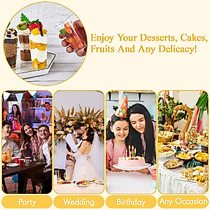 JOLLY CHEF 200 Pack 2.6 oz Mini Dessert Cups with Spoons, Clear Plastic Pudding Appetizer Cups for Party Small Reusable Serving Bowl Ideal for Christmas Halloween Wedding