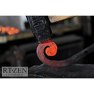 Wall Paper Towel Holder | Black Decorative Wrought Iron Hanger | Wall Mount Fancy Paper Dispenser | Rod Metal Durable & Sturdy | Handmade Crafted by RTZEN-Décor